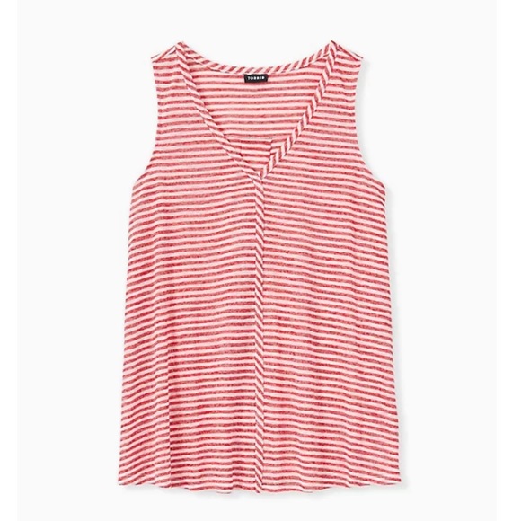 torrid | Tops | Torrid Red Stripe Jersey Swing Tank | Poshmark